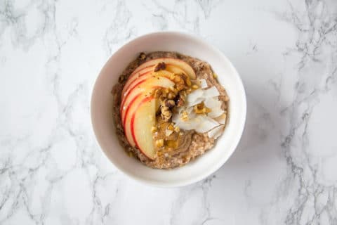 Paleo Oatmeal Recipe w/ Coconut & Flax - a cozy low carb breakfast!