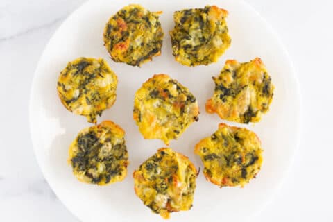 Mini Eggless Quiche with Spinach, Sun-dried Tomato & Gruyere