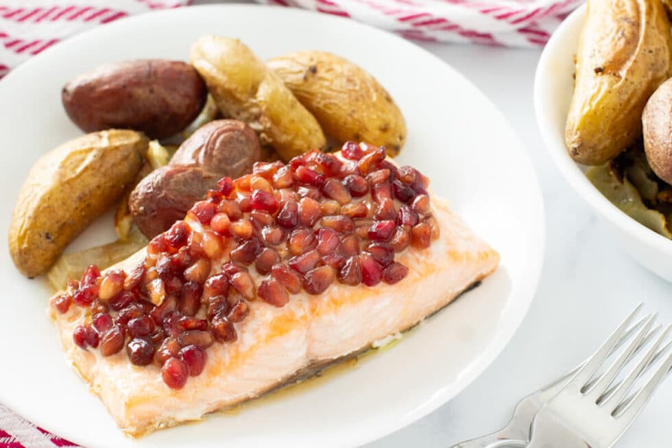 Maple Glazed Salmon Recipe with Pomegranate